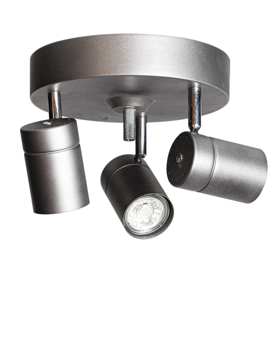Correct Spotlight 3-lights Gun metal | By Rydéns