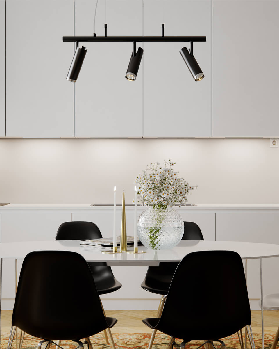 Puls Bar Pendant light black matt | By Rydéns